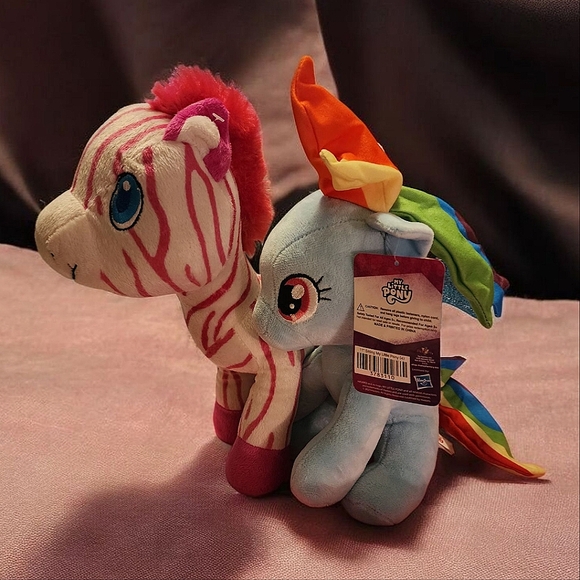 My Little Pony | Toys | My Little Pony Blue And Pink Zebra Plush | Poshmark